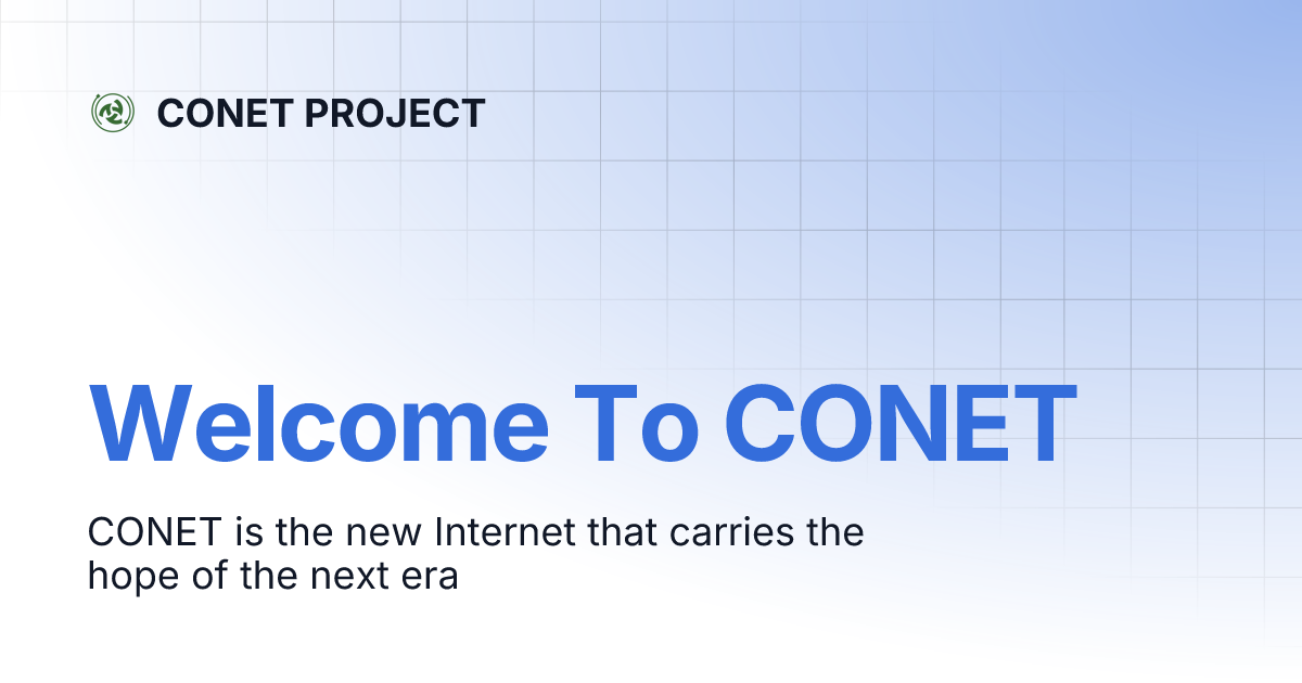 Welcome To CONET | CONET PROJECT